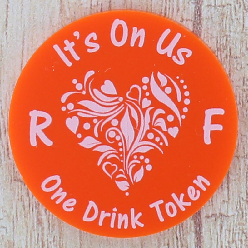 Personalised Wedding Drink Tokens Free Bar Drinks Initials - Etsy