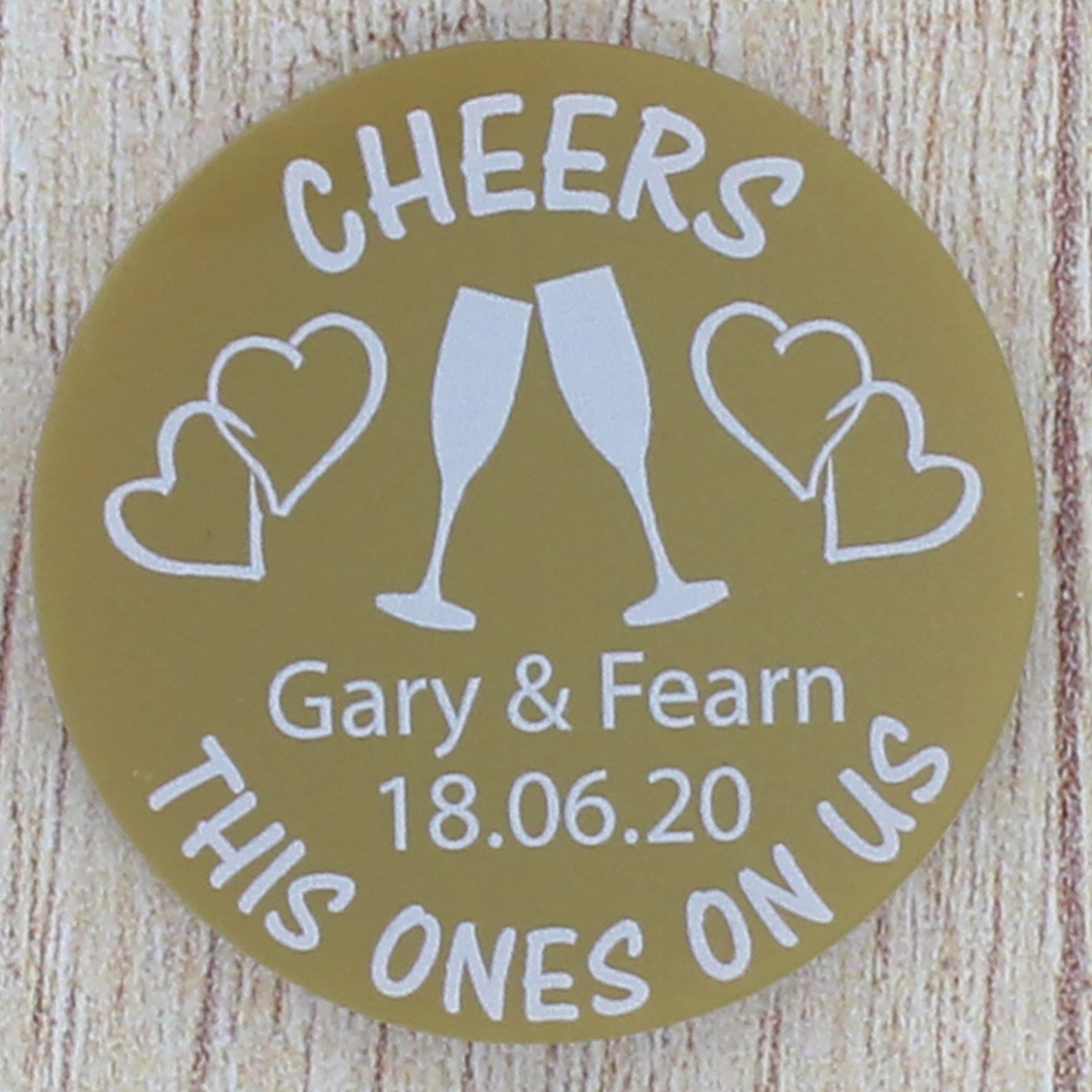 Personalised Drink Tokens Wedding Favours Guest Free Bar | Etsy