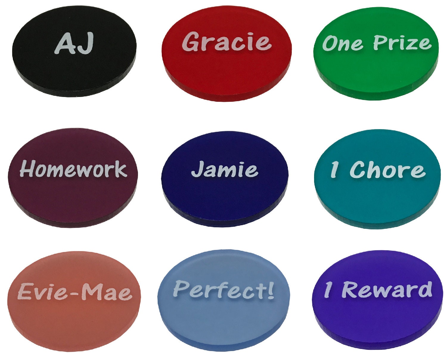 Personalised Reward Tokens Awards for Children Personalise - Etsy Denmark