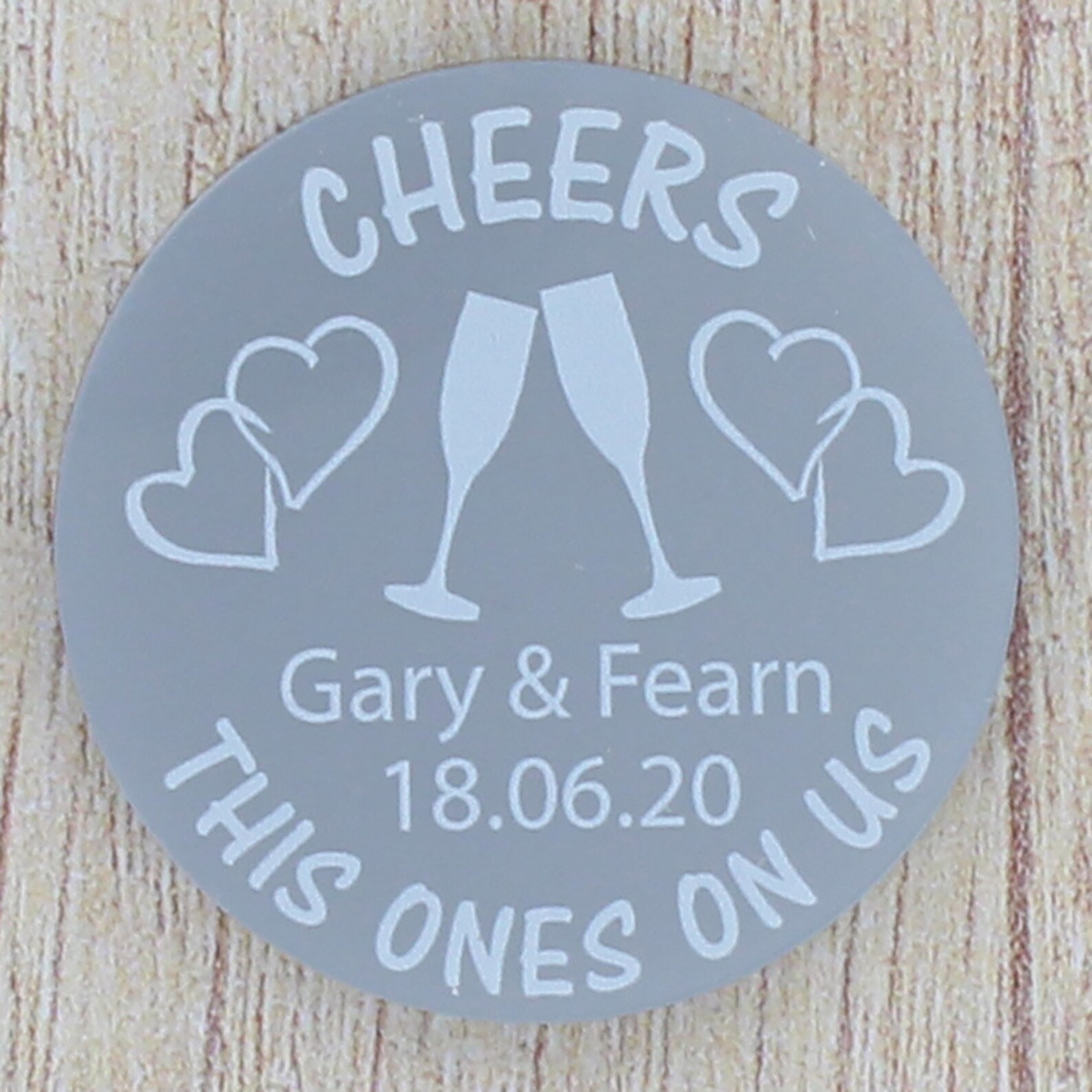 Personalised Drink Tokens Wedding Favours Guest Free Bar | Etsy