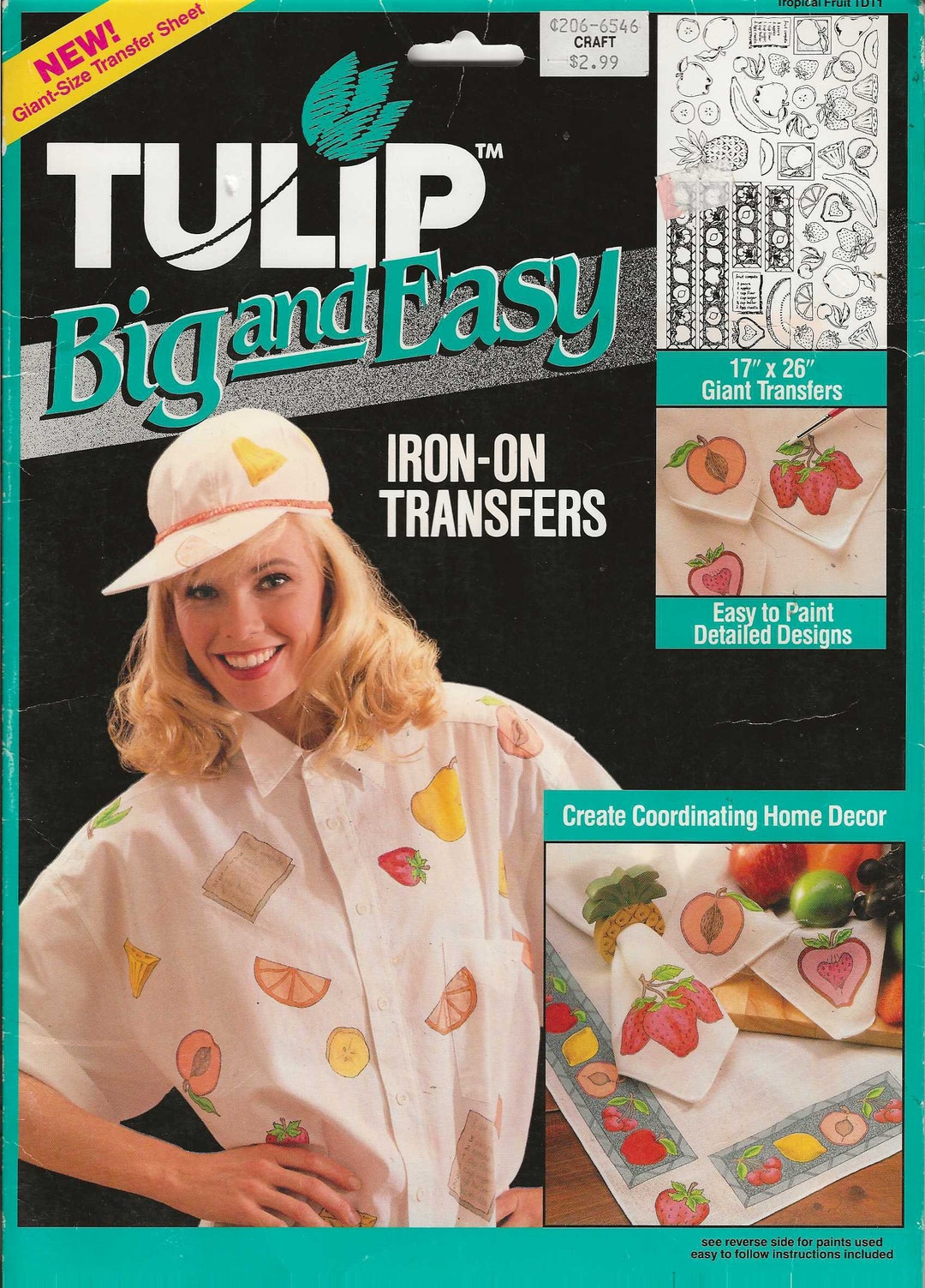 Tulip tropical Fruit Big and Easy Iron-on Transfers TDT1 Package SEALED ...
