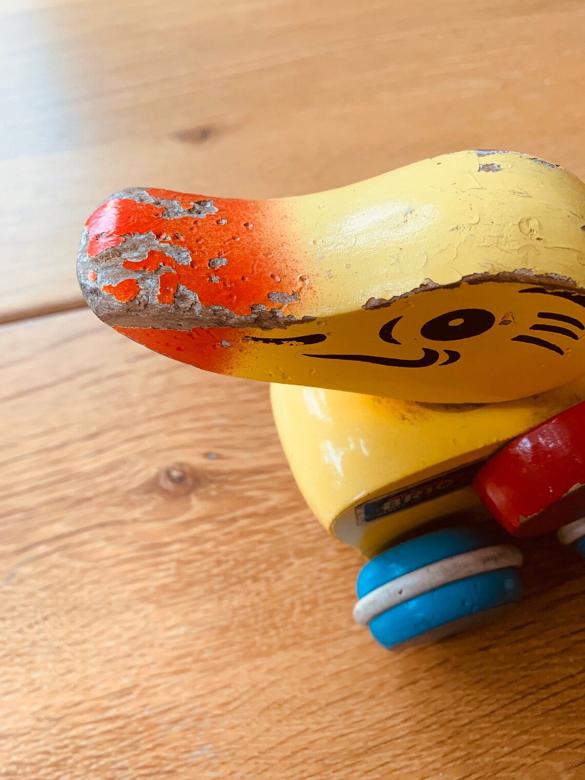 Vintage Brio duck wooden pull toy | Etsy