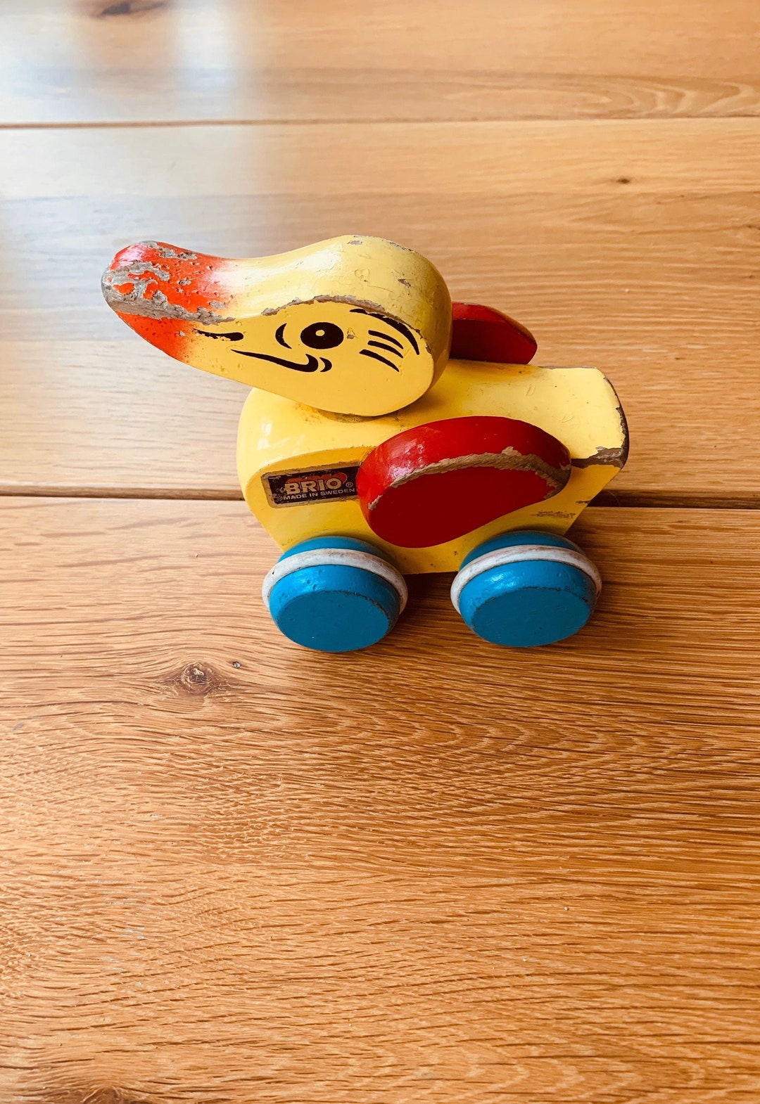 Vintage Brio Duck Wooden Pull Toy, Nursery Decoration, Baby - Etsy