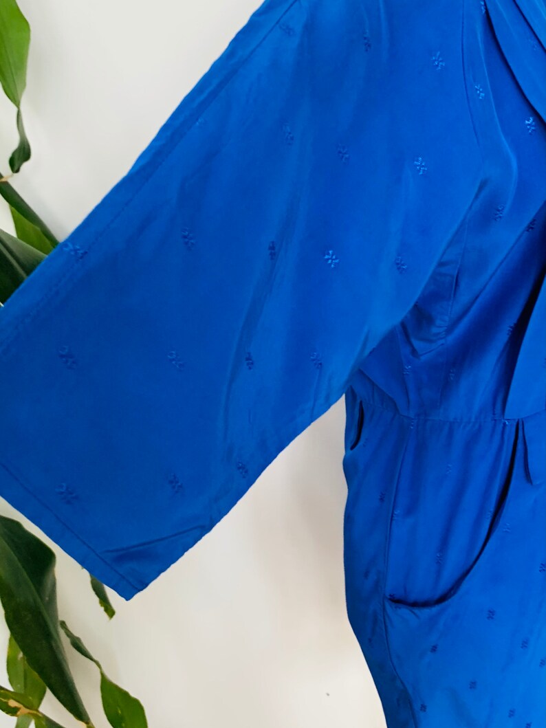Retro 1980s Dress, Blue, Belted - Etsy