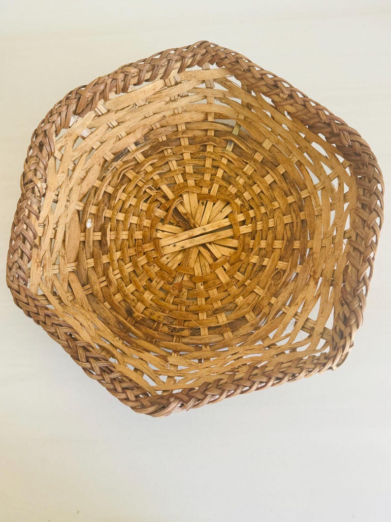 Vintage Hexagonal Basket, Boho, Wall Decor - Etsy