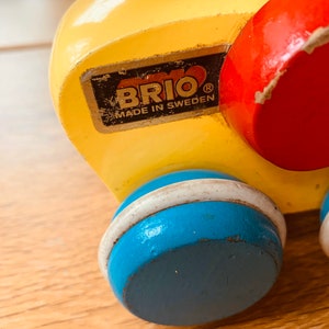 Vintage Brio Duck Wooden Pull Toy - Etsy