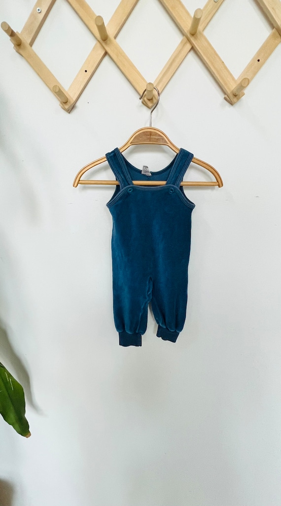 Vintage Baby Blue Overall Dress with Pockets / Tank P… - Gem