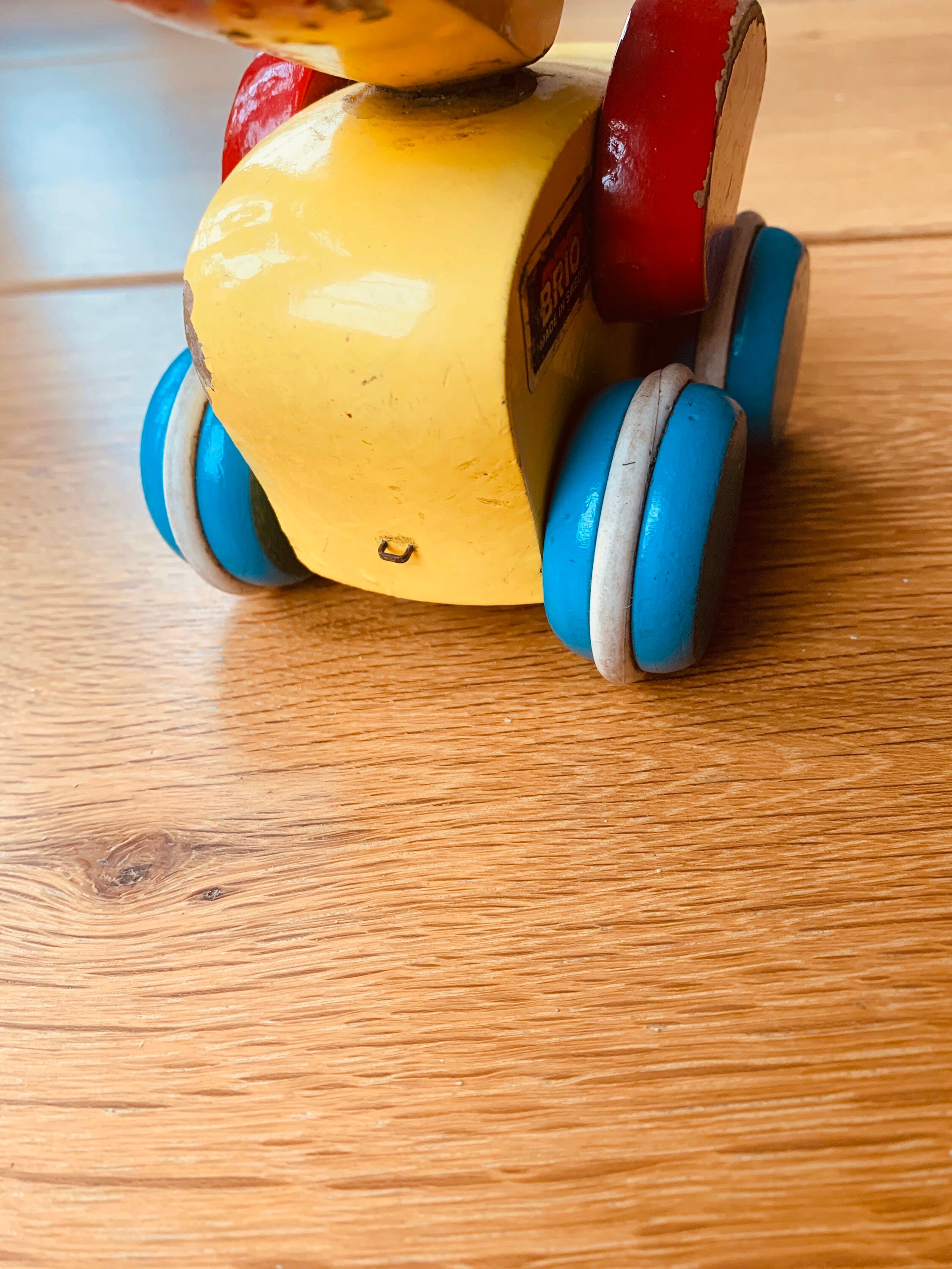 Vintage Brio Duck Wooden Pull Toy - Etsy