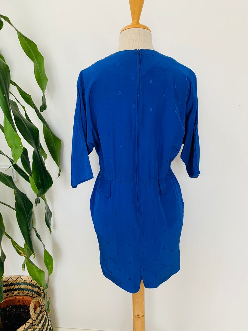 Retro 1980s Dress, Blue, Belted - Etsy