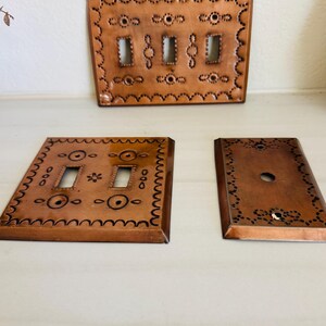 Vintage Light Covers, Metal, Punched Tin, Southwest - Etsy