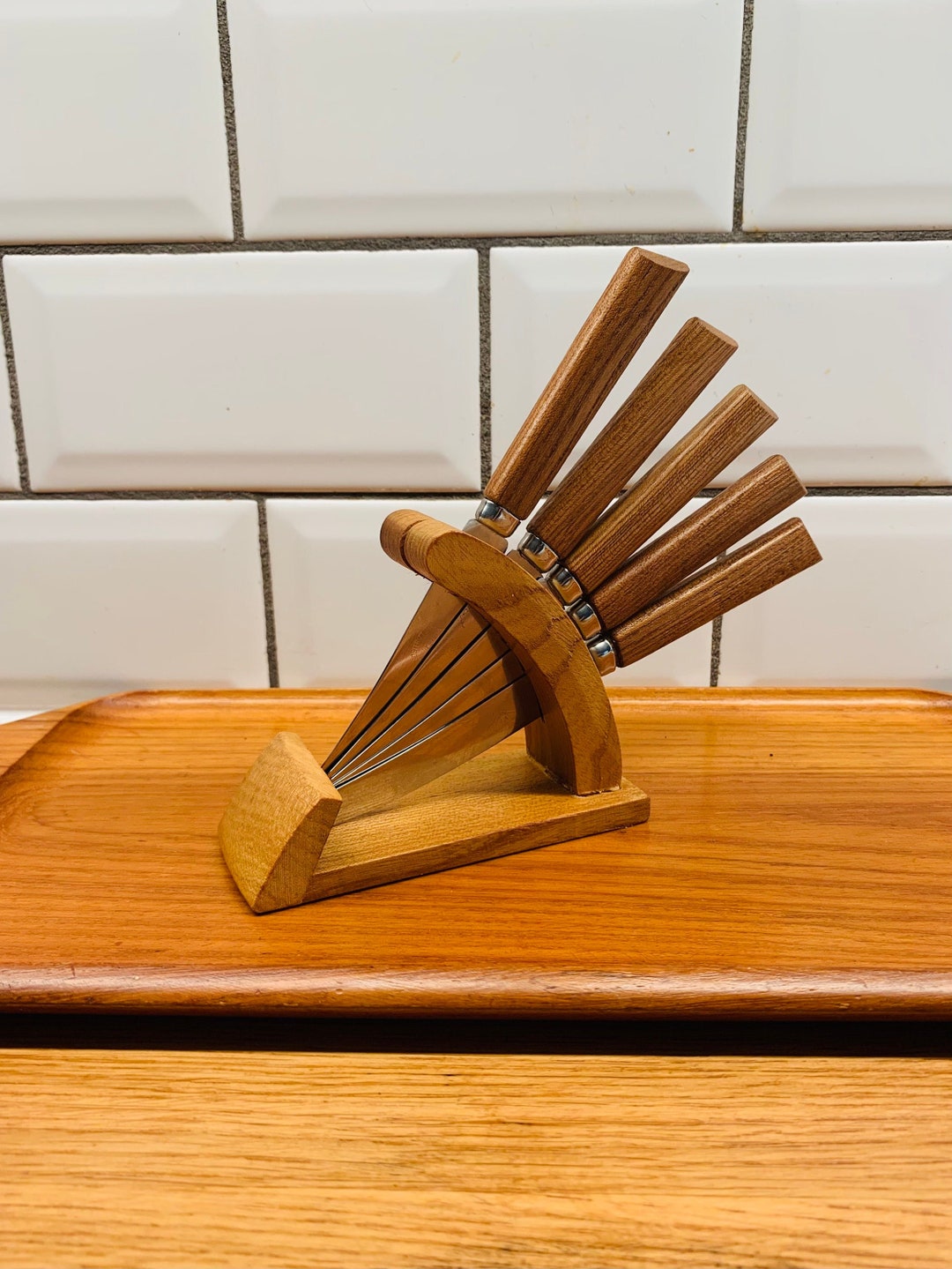 Mid Century Cocktail Knives, Set of Six, Cheese Knives, Vintage ...