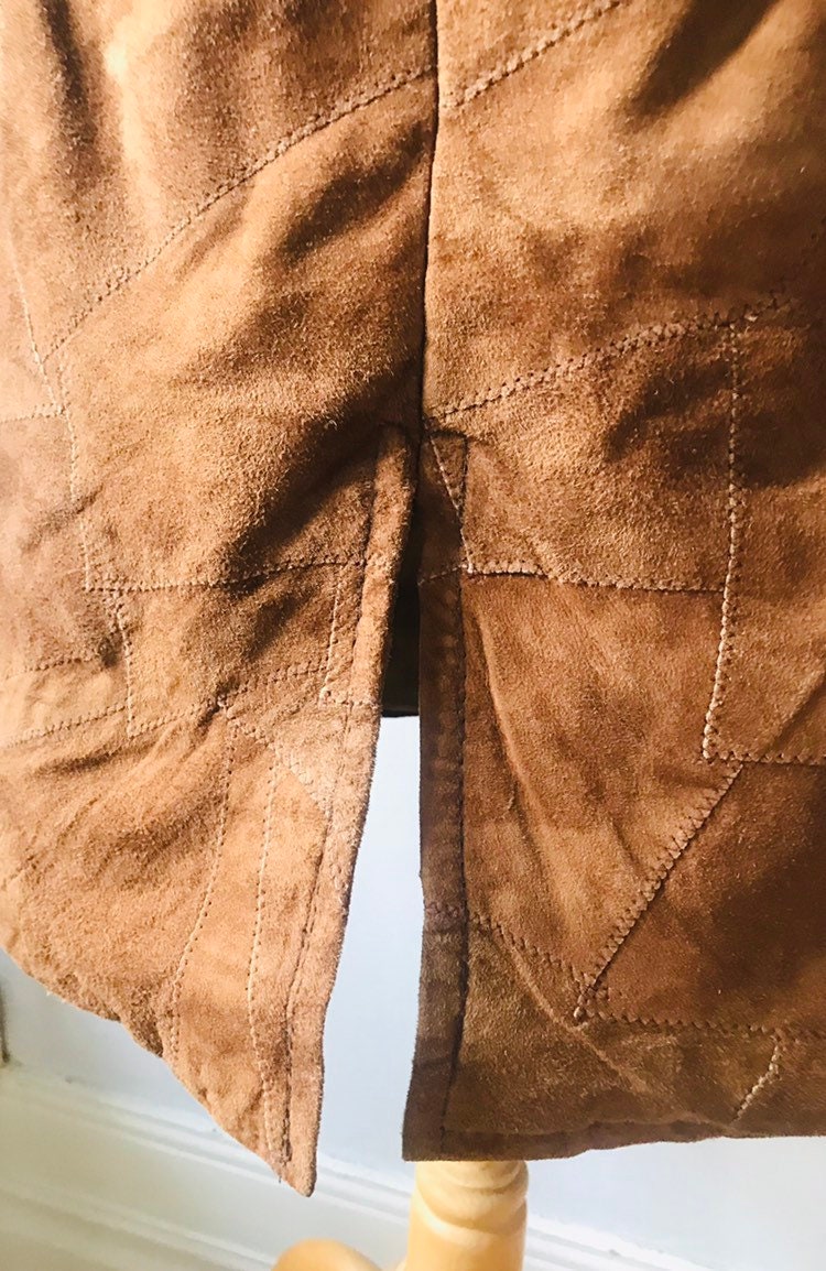 Vintage Wildleder Rock Patchwork braunes Leder boho chic - Etsy.de