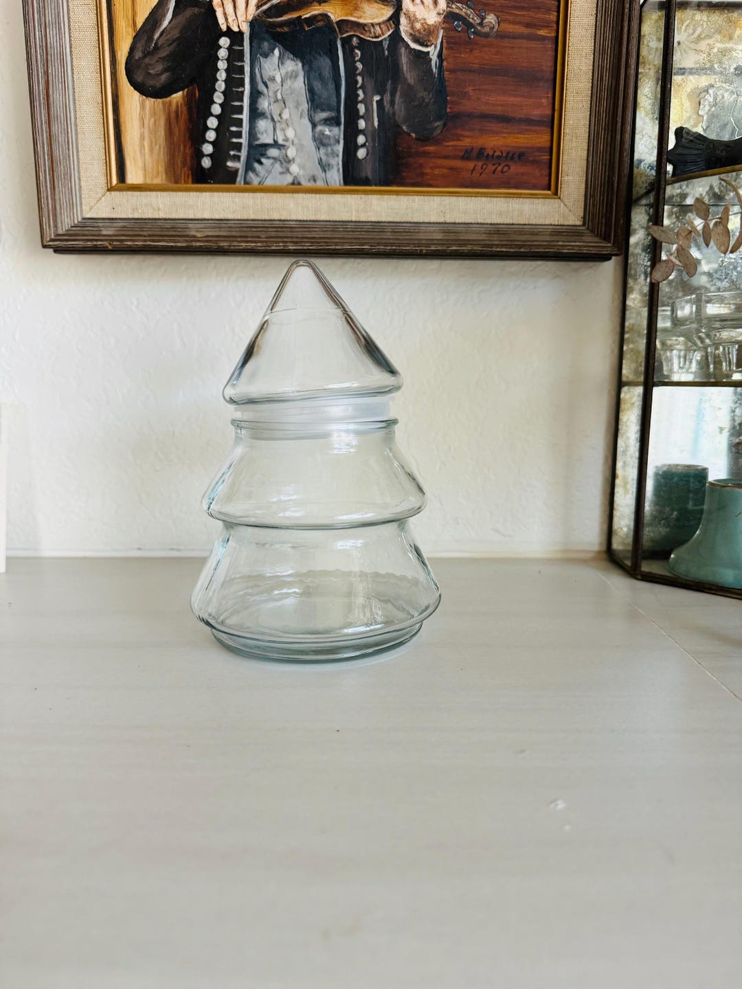 Vintage Glass Tree Jar, Christmas Decoration - Etsy