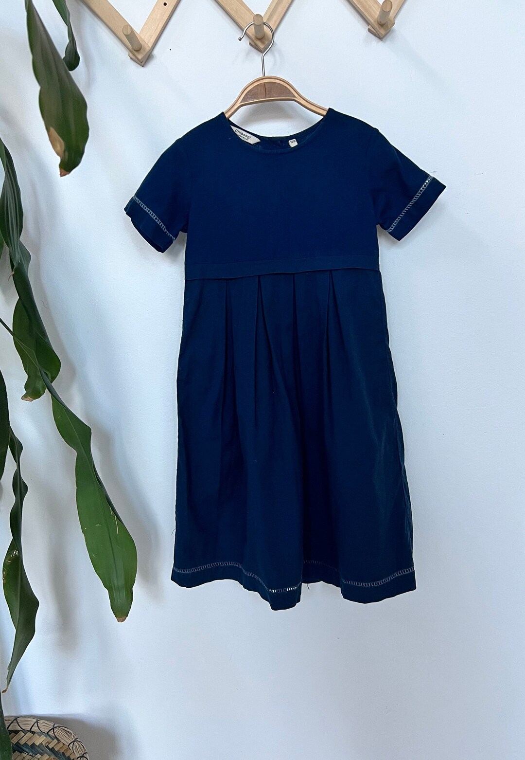 Vintage Linen Dress, Blue, Age 6 - Etsy
