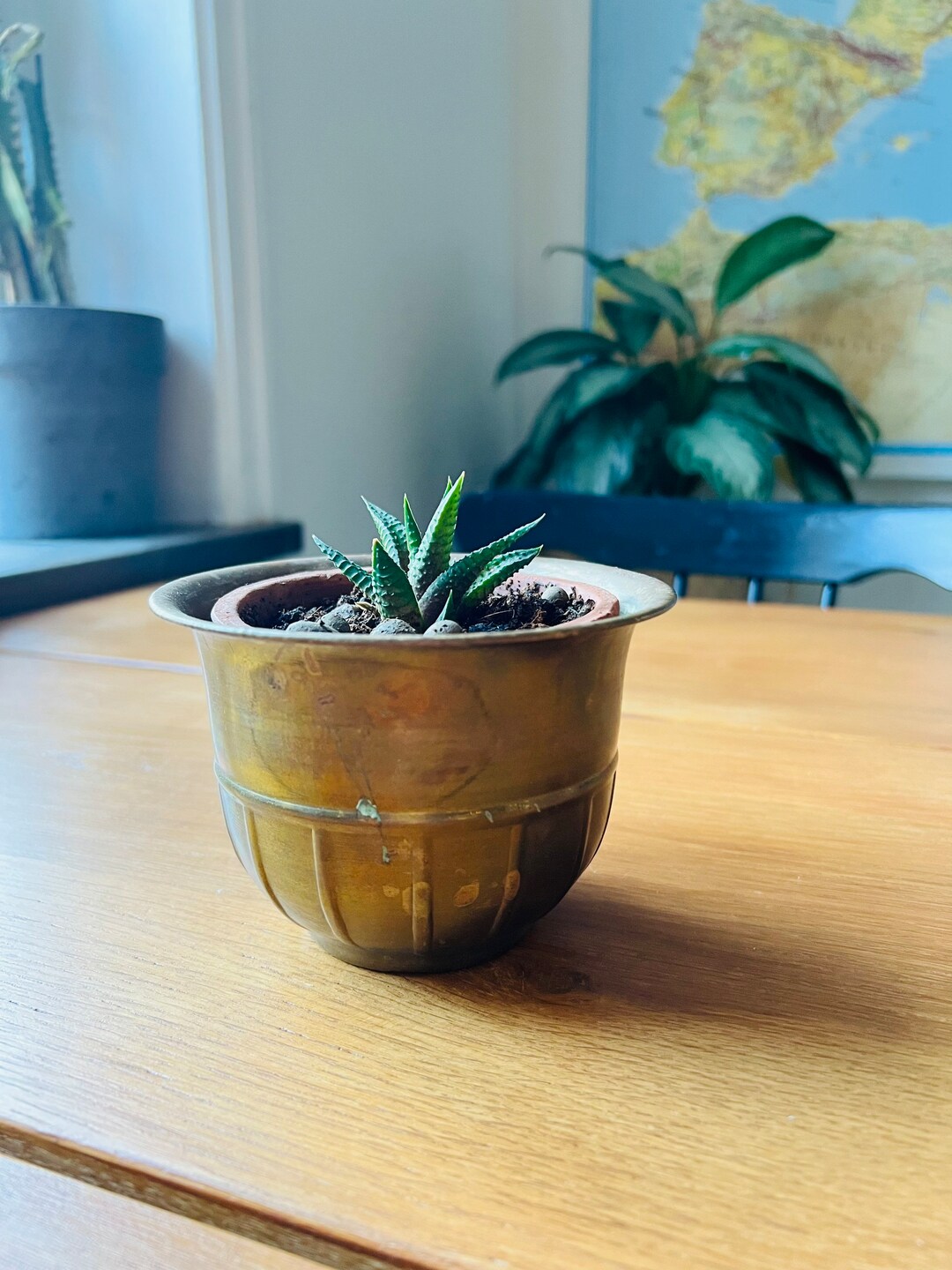 Vintage Copper Planter, Round, Metal Pot, Boho, Colonial, Small - Etsy