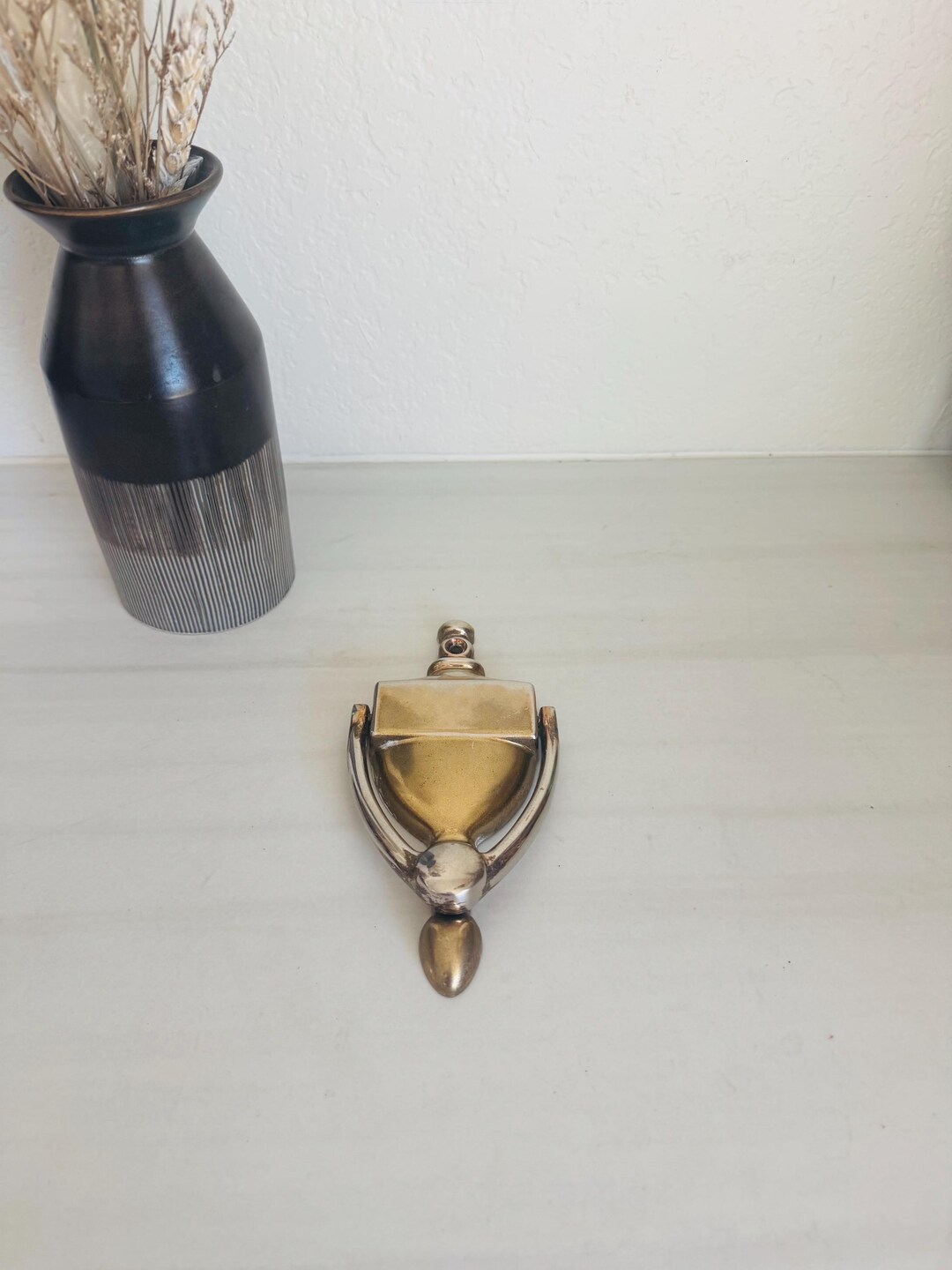 Vintage Metal Door Knocker, Gold, Colonial - Etsy
