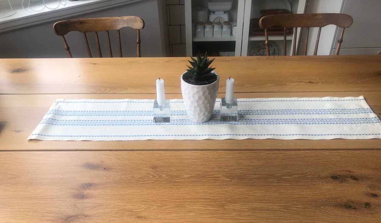 Vintage cotton/linen table runner/table linen boho folk | Etsy