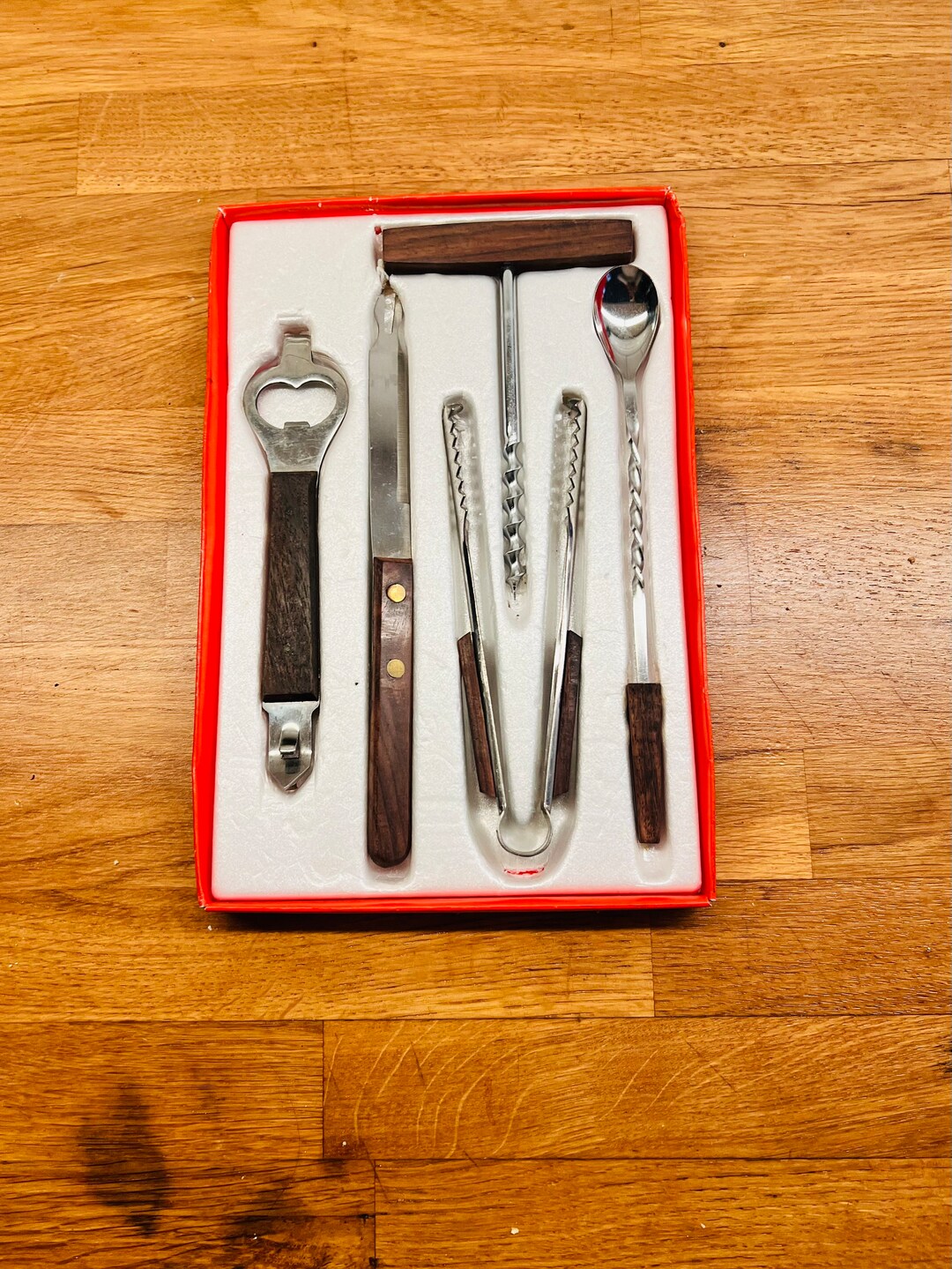 Vintage Bar Set, New, Cocktail Utensils, Teak, Scandinavian - Etsy