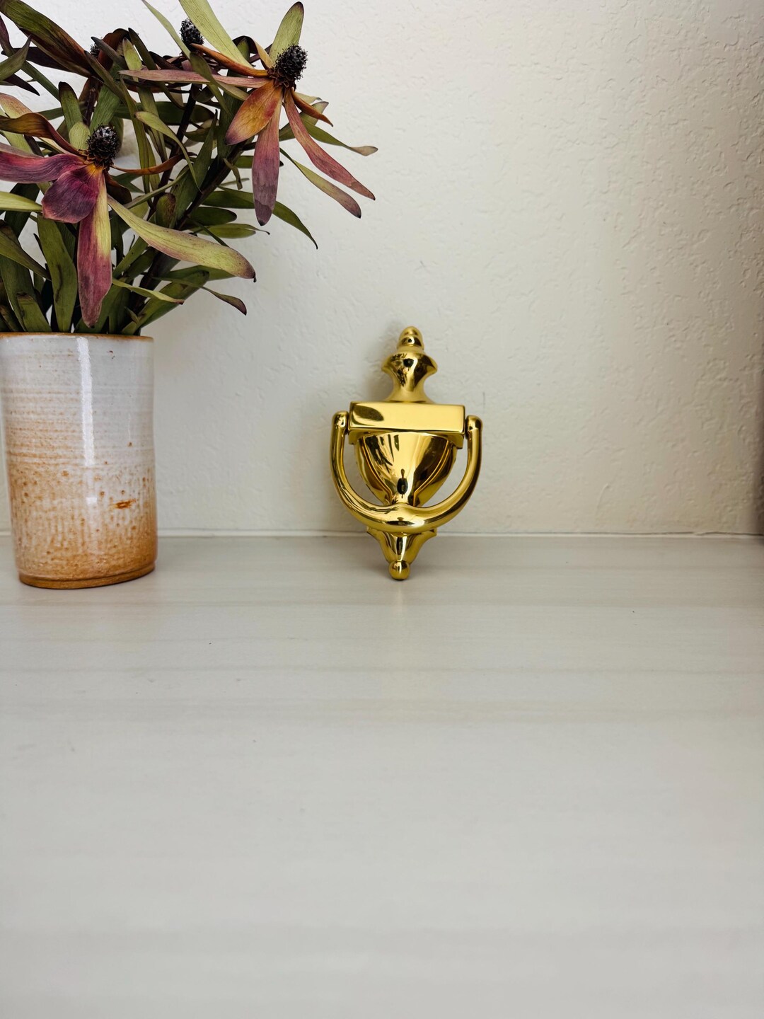 Vintage Metal Door Knocker, Gold, Colonial - Etsy