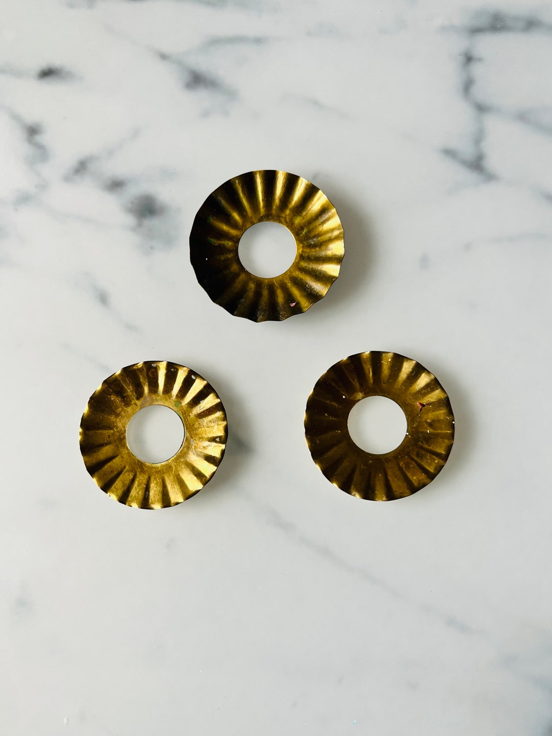 Three Vintage Candle Bobeches, Rings, Candle Collars, Metal - Etsy