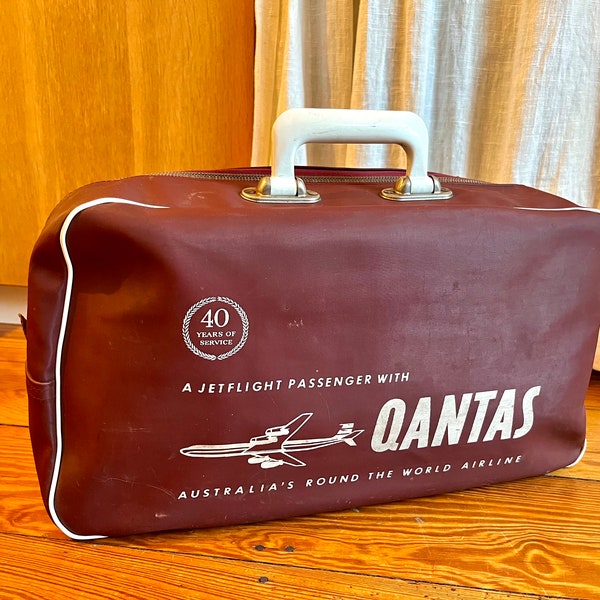 Qantas Vintage Bag - Etsy