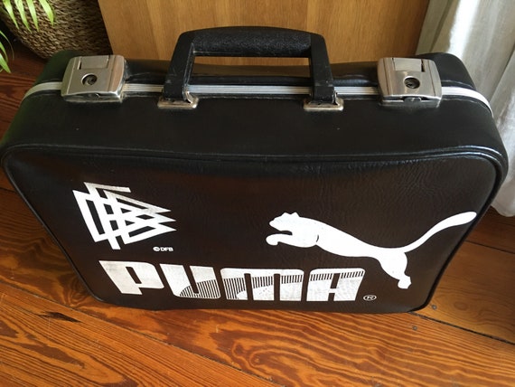 Amazing Vintage Puma 70’s Briefcase very rare Black d… - Gem