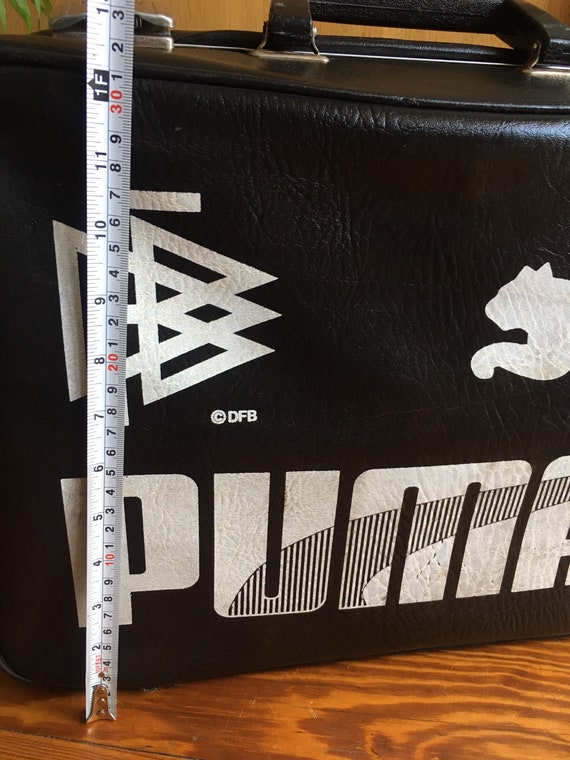 Amazing Vintage Puma 70’s Briefcase very rare Black d… - Gem
