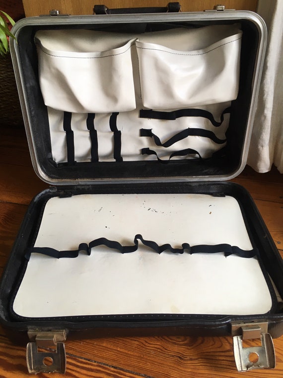Amazing Vintage Puma 70’s Briefcase very rare Black d… - Gem