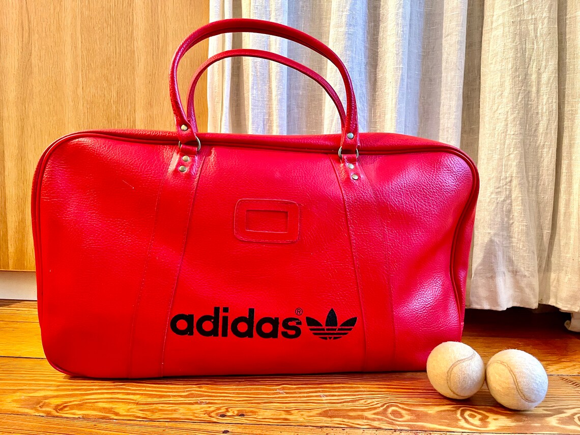 Amazing 70s Adidas Tennis Pack Vintage Bag Racket Ilie Nastase Handbag ...
