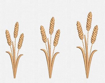 Spikelets of Wheat Tied With a Ribbon Machine Embroidery - Etsy