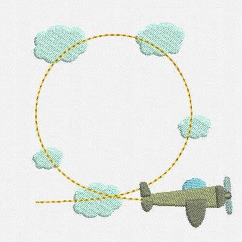 Hot Air Balloon Frame Monogram Machine Embroidery Design 1 - Etsy