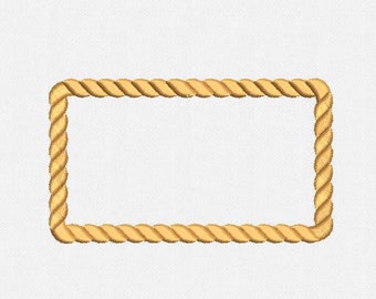 Rectangle Rope Frame Machine Embroidery Designs 7 Sizes - Etsy