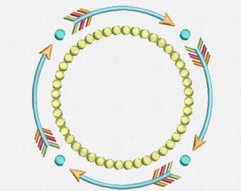 Dotted Frame Machine Embroidery Design 4 Sizes | Etsy