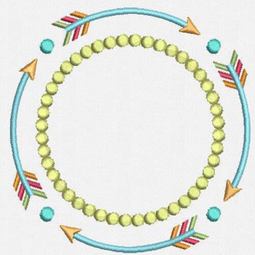 Dotted Frame Machine Embroidery Design 3 Sizes | Etsy