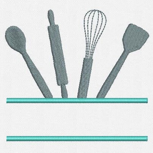 Split Kitchen Tools Machine Embroidery Design 1 Size | Etsy
