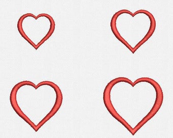 Mini Heart Machine Embroidery Design 4 Sizes - Etsy