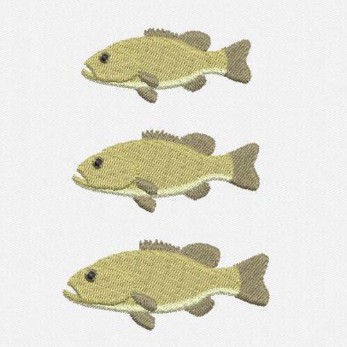 Mini Fish Machine Embroidery Design Realistic Trout - Etsy