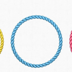 Rope Frames Machine Embroidery Designs - 7 Sizes - Etsy