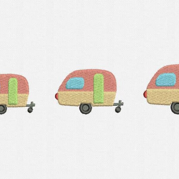 Mini Camper Embroidery Design - Etsy