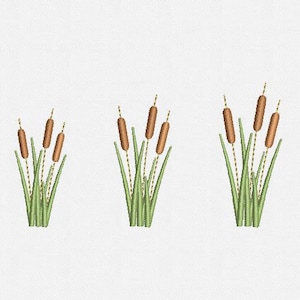 Mini Cattails Machine Embroidery Design 3 Sizes | Etsy