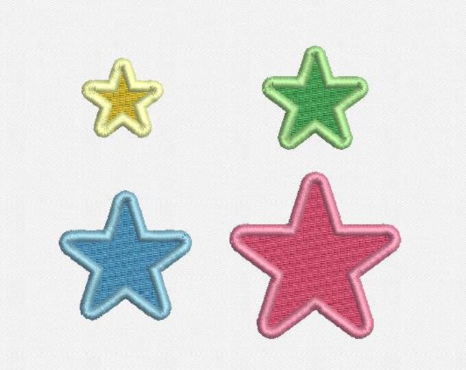 Mini Stars Machine Embroidery Design - 4 Sizes - Etsy