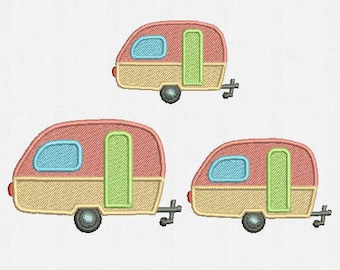 Camper Embroidery - Etsy