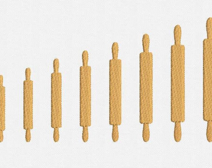 Rolling Pin Machine Embroidery Design - 8 Sizes - Etsy
