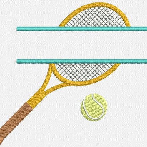 Two Tennis Racket Embroidery Design Racket Sport Machine - Etsy