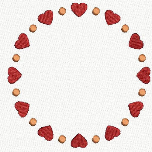 Hearts Monogram Frame Machine Embroidery Design 4 Sizes - Etsy