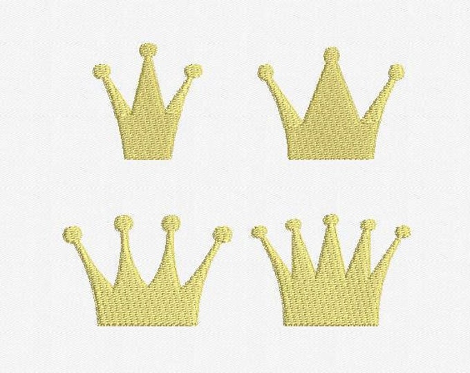 Mini Crown Machine Embroidery Design - 4 Designs by 4 Sizes - Etsy