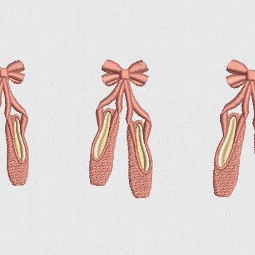 11 Sizes-mini Ballet Shoes machine Embroidery | Etsy