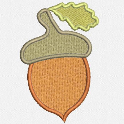 Fall Leaf Set With Acorn Applique Machine Embroidery Design - Etsy