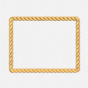 Large Rectangle Rope Frame Machine Embroidery Designs - 4 Sizes - Etsy