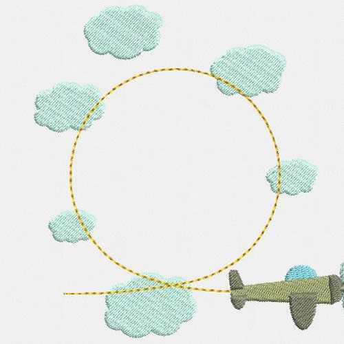 Plane Frame Monogram Machine Embroidery Design 1 Size - Etsy